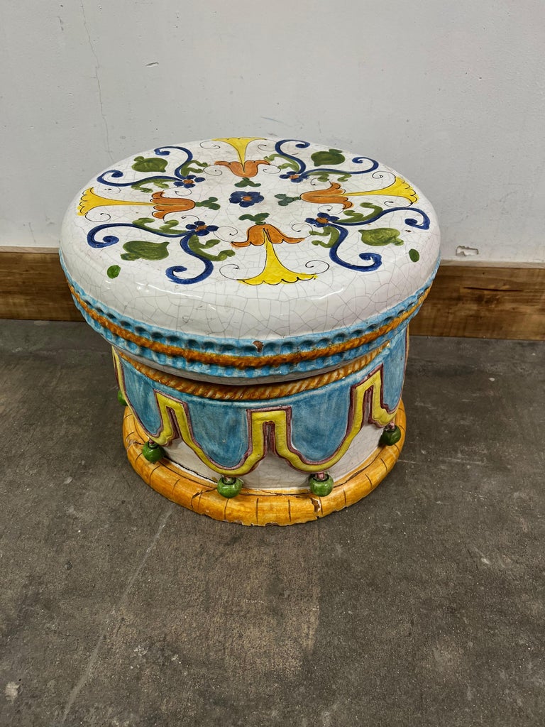 Majolica Italian Ceramic Terracotta Hand Painted Hollywood Regency ...