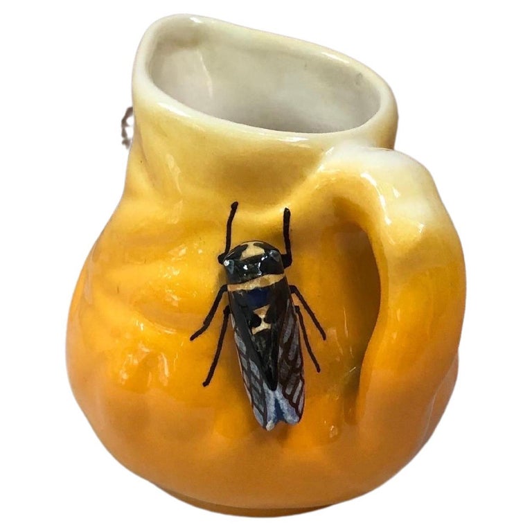 Majolica Pitcher with Cicada and Olives Sicard circa 1950 For Sale at ...