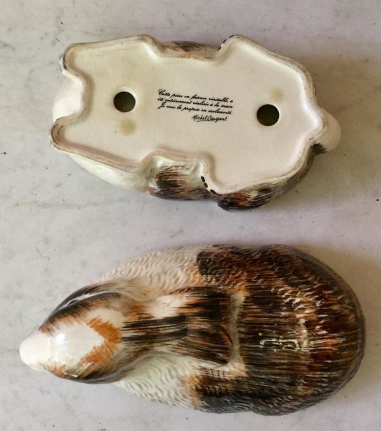 Majolica Rabbit Tureen For Sale at 1stDibs