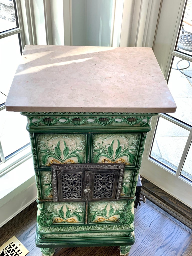 Majolica Tile Stove at 1stDibs