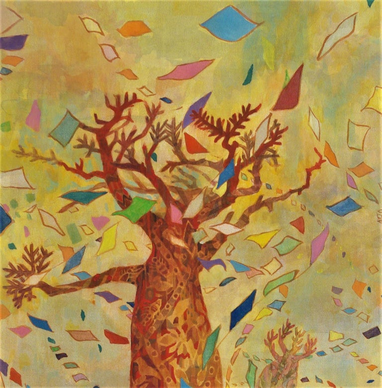 Maki Kuchida - "2000 Years Old" Japanese landscape painting pigments on ...