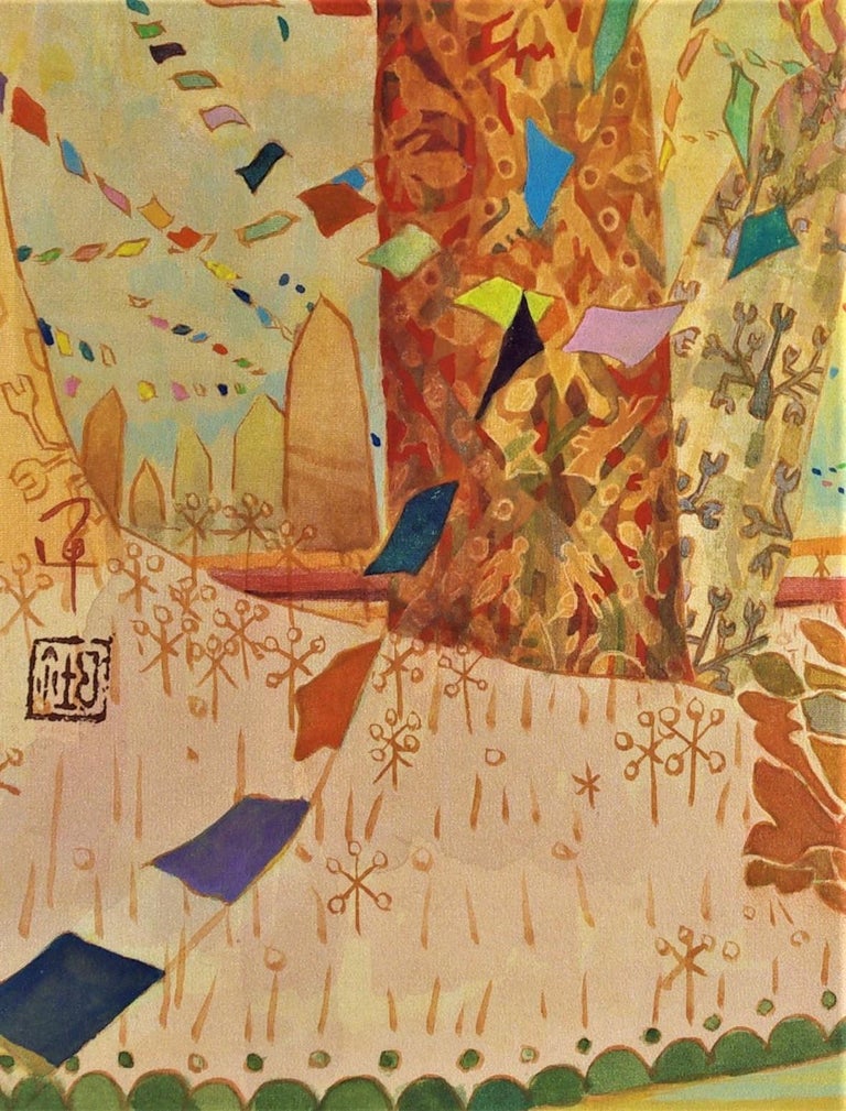 Maki Kuchida - "2000 Years Old" Japanese landscape painting pigments on ...