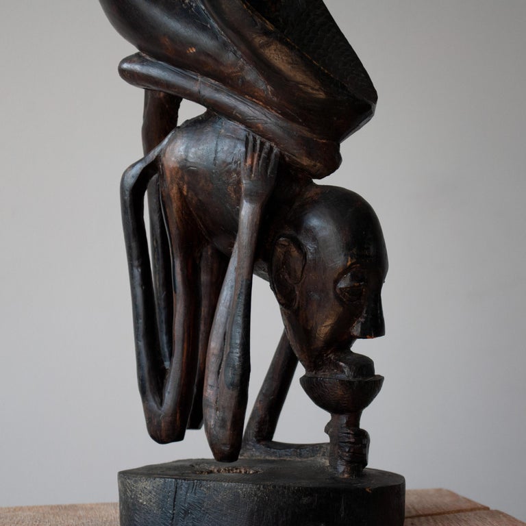 Makonde Carved Figure For Sale at 1stDibs