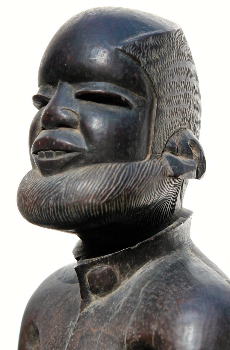 Makonde Male Figure in European Dress African Art For Sale at 1stDibs