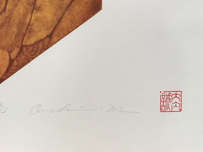 Makoto Ouchi - Fire Bird by Makoto Ouchi, Japanese etching, kabuki ...