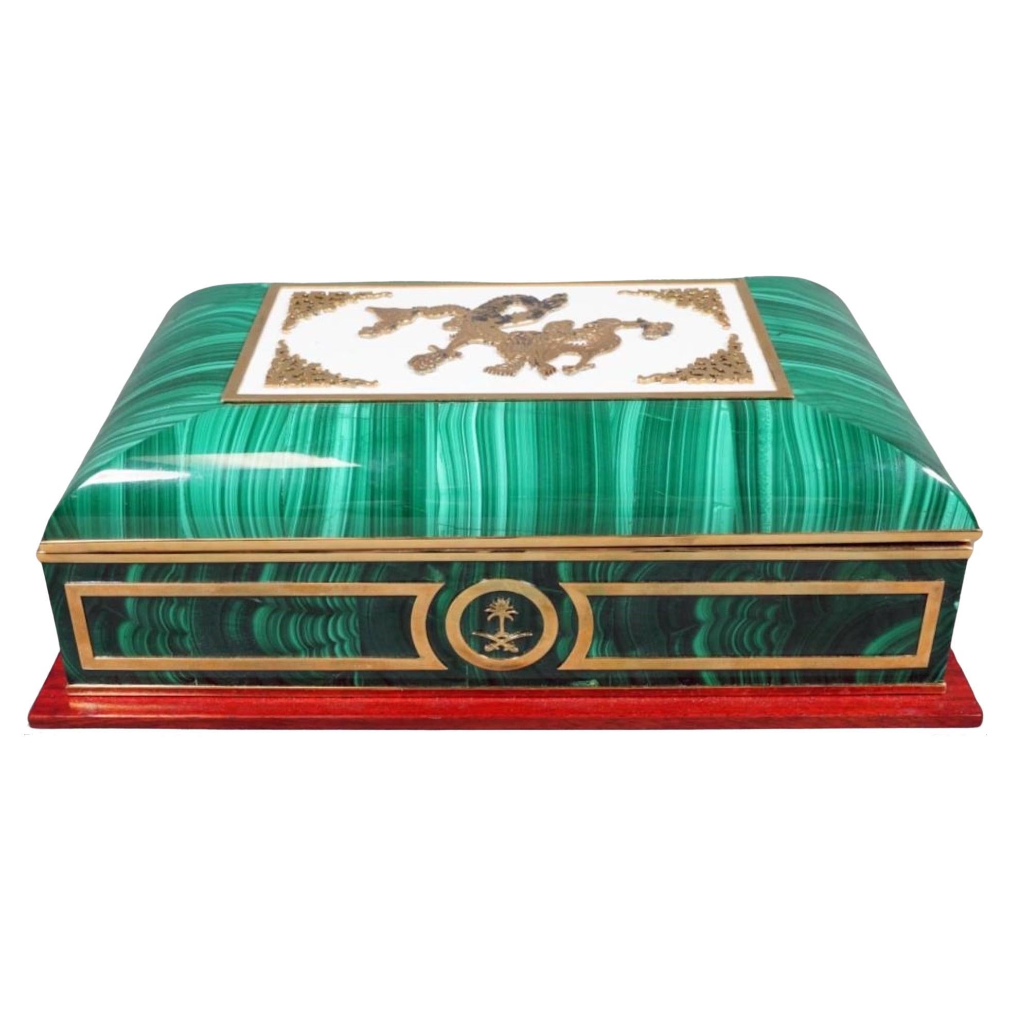 Regency Style Faux Malachite Tole Box For Sale at 1stDibs | faux ...