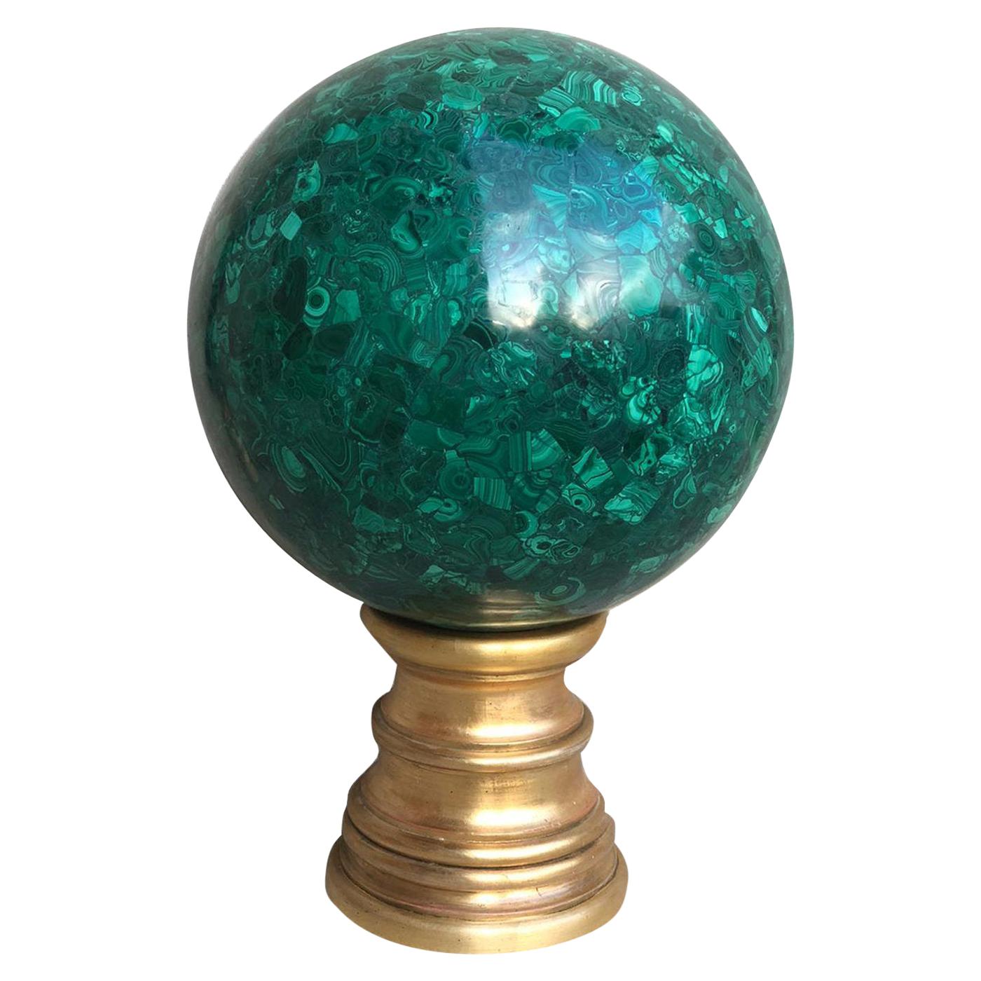 Extra Small Decorative Sphere, Solid Beige Stone For Sale at 1stDibs