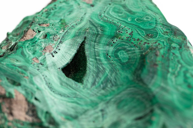 Malachite Natural Specimen Vide Poche Stone Paperweight For Sale at ...