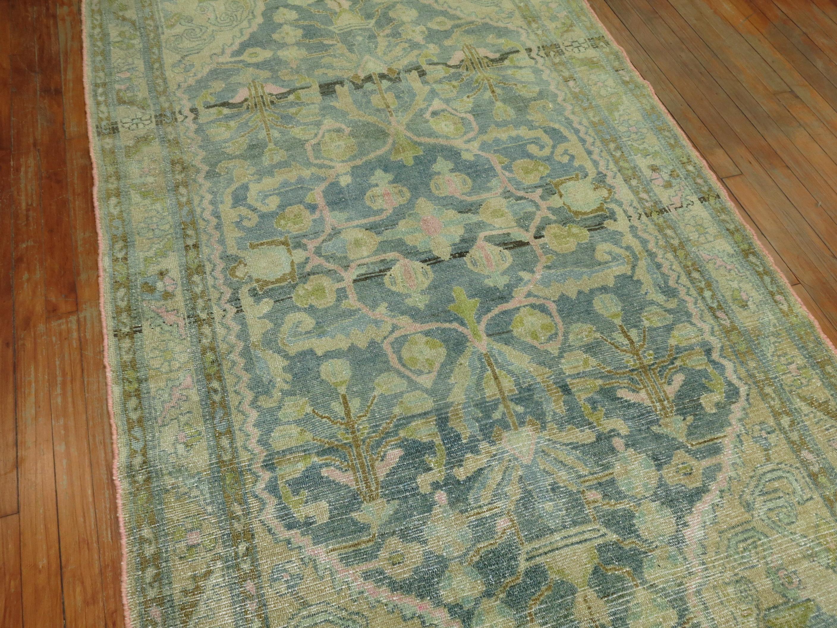 Malayer Rug in Pink Blue Green at 1stDibs