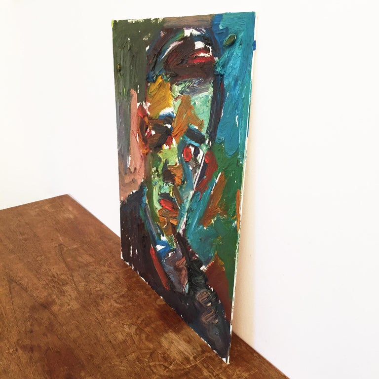 Male Portrait by Adrian Johnson, Oil Painting 1980s Vintage Retro ...