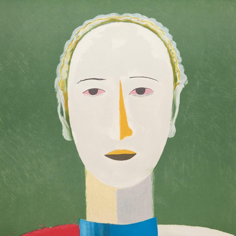 Malevich "Portrait of a Female" Lithography For Sale at 1stDibs