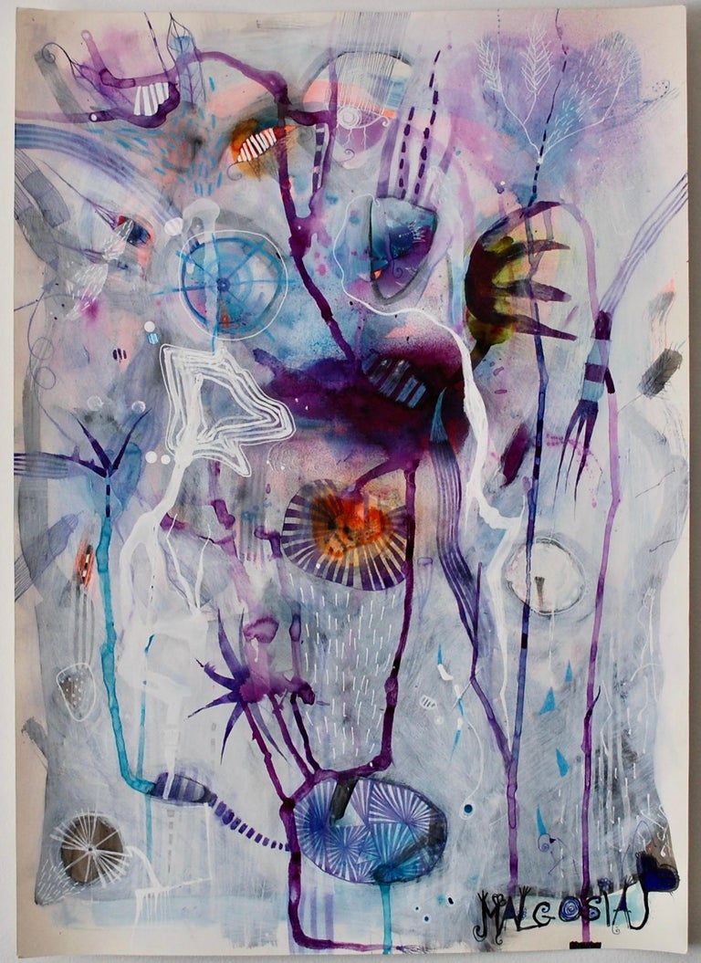 Malgosia Kiernozycka - Some Cold Land Mixed Media Art on Paper For Sale ...