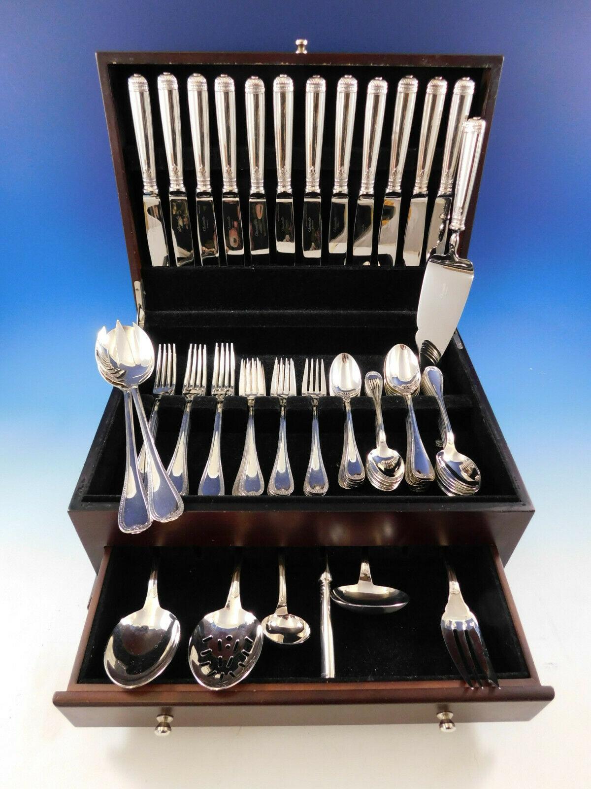 Malmaison by Christofle France Silverplate Flatware Service for 12 Set ...