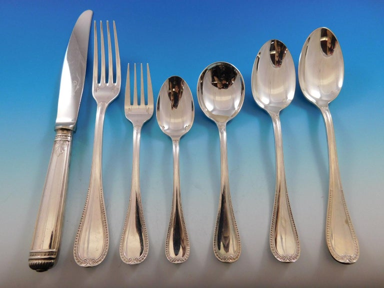 Malmaison by Christofle Silverplate Flatware Service for 8 Set 65 ...
