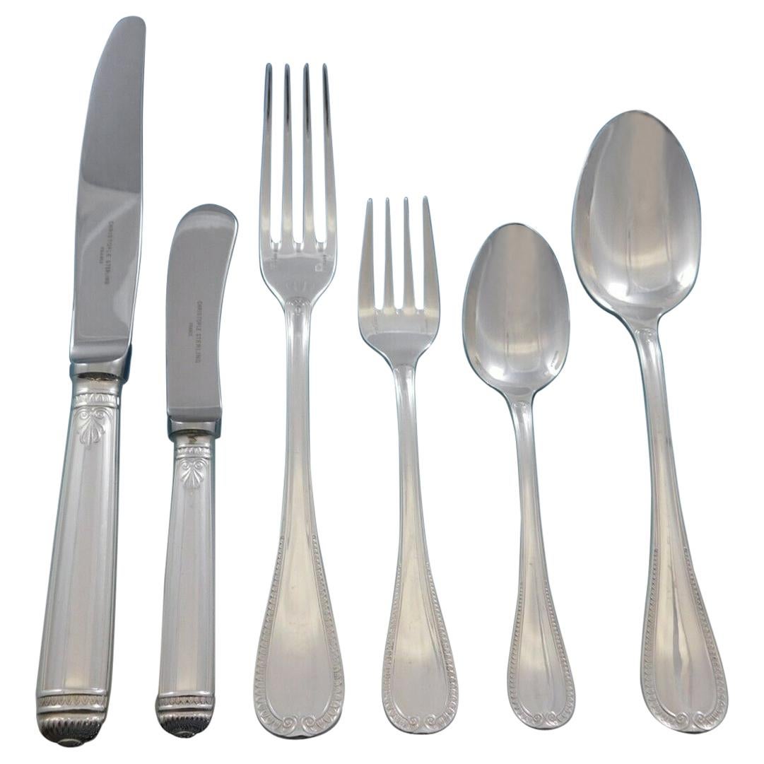 Malmaison by Christofle Sterling Silver Flatware Service 12 Set 72 ...