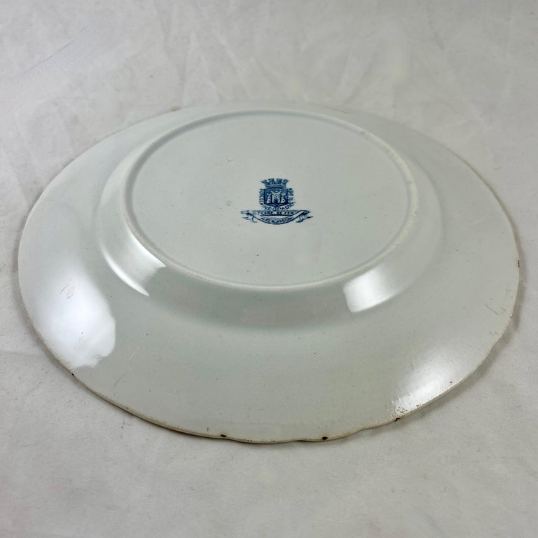 Malmaison de Gien French Faïence Blue on White Ironstone Dinner Plate ...