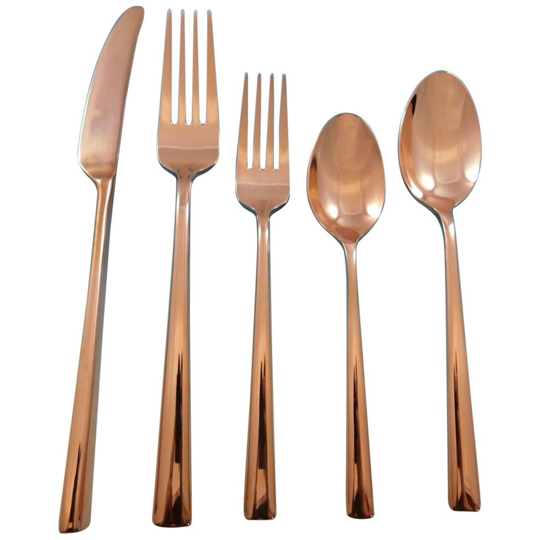 Malmo Rose Gold by Kate Spade Stainless Flatware Set Service for 8 New ...