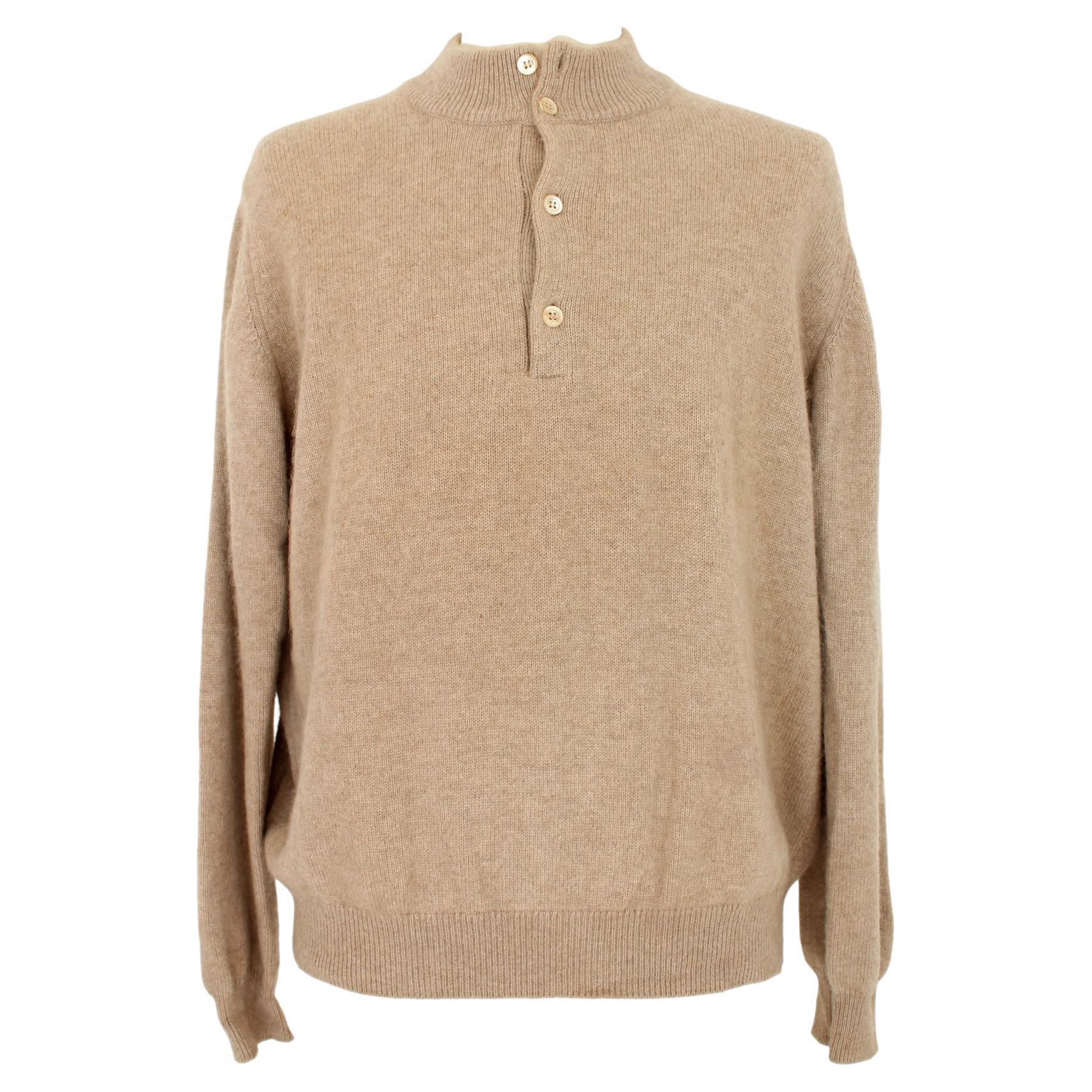 Malo Beige Cashmere Vintage Sweater at 1stDibs