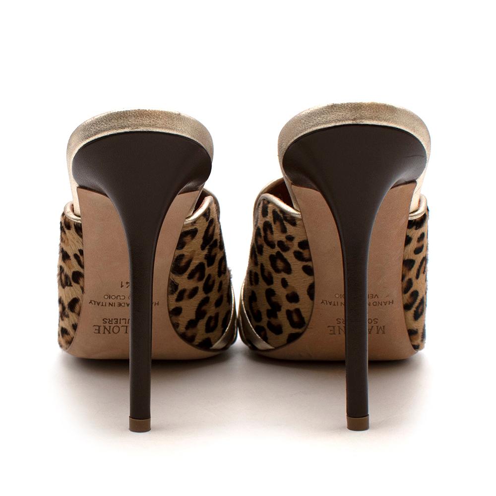 Malone Souliers Leopard Pony Style Calf Hair Hayley Mules - Size EU 41 ...