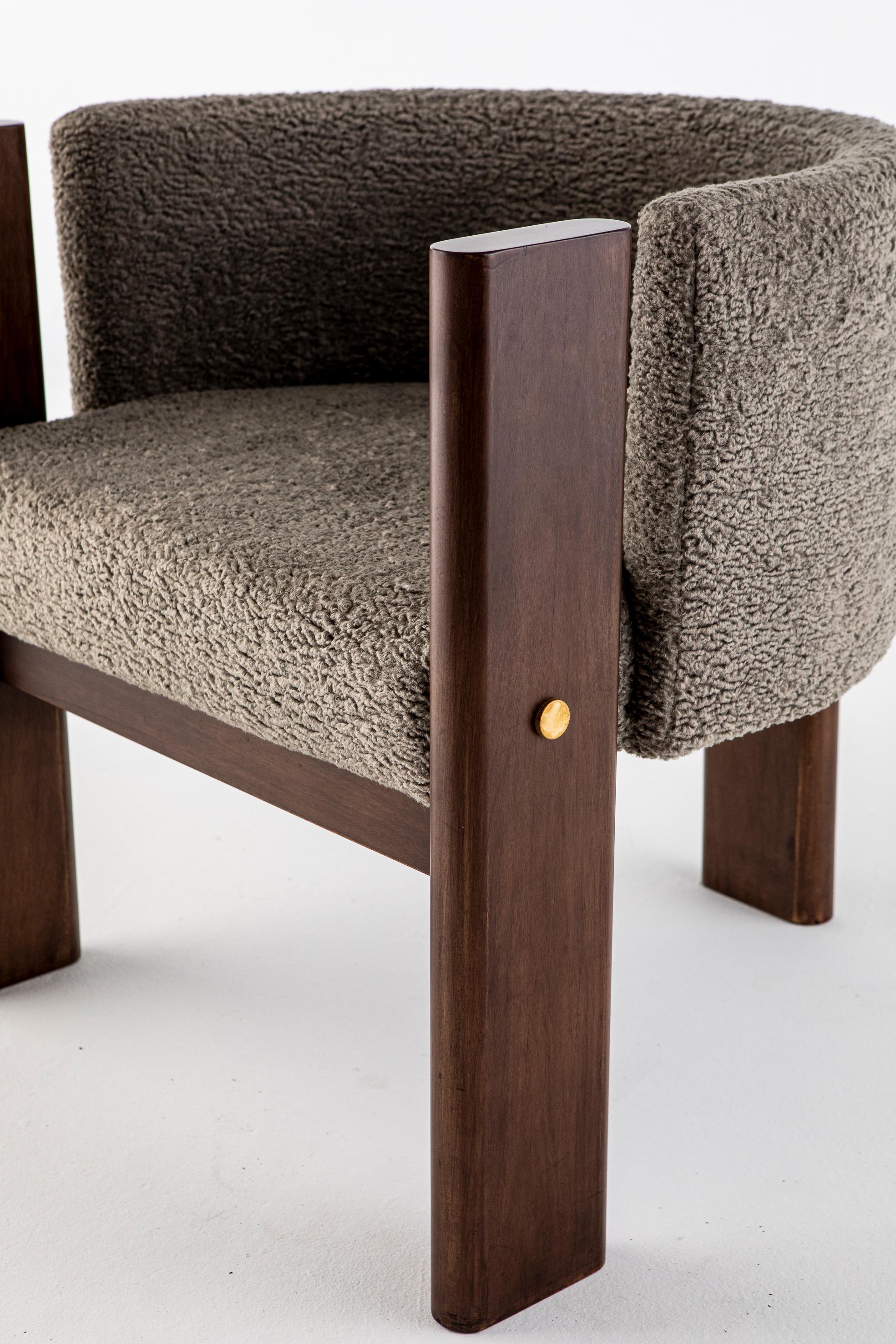 Malta Boucle Dining Chair by Egg Designs For Sale at 1stDibs | brown ...