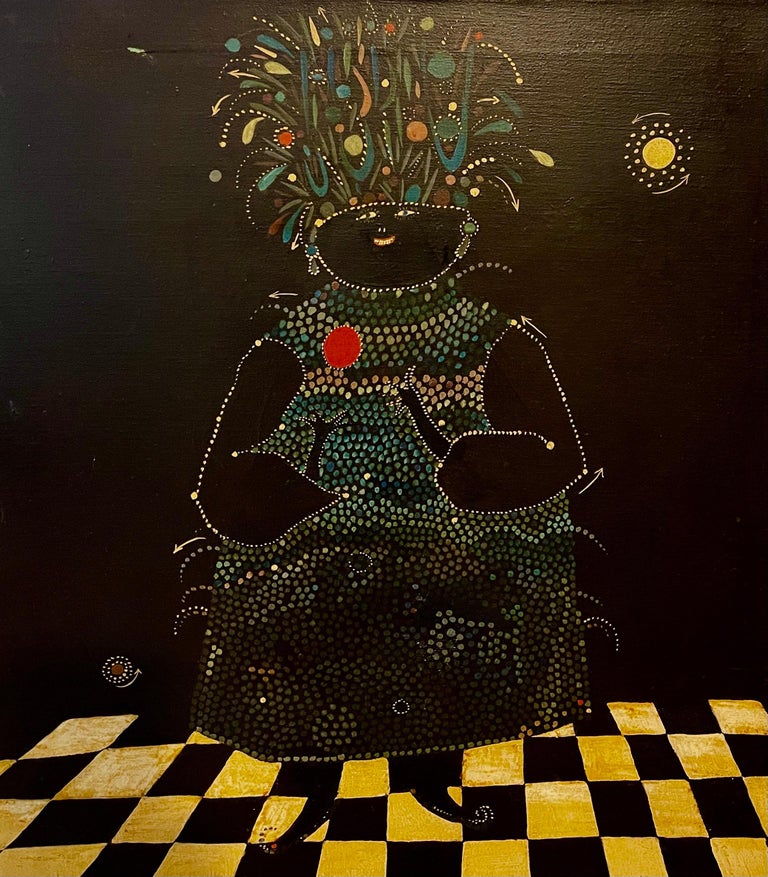 Alabama Surreal Folk Art Oil Painting African American Woman, Flower ...
