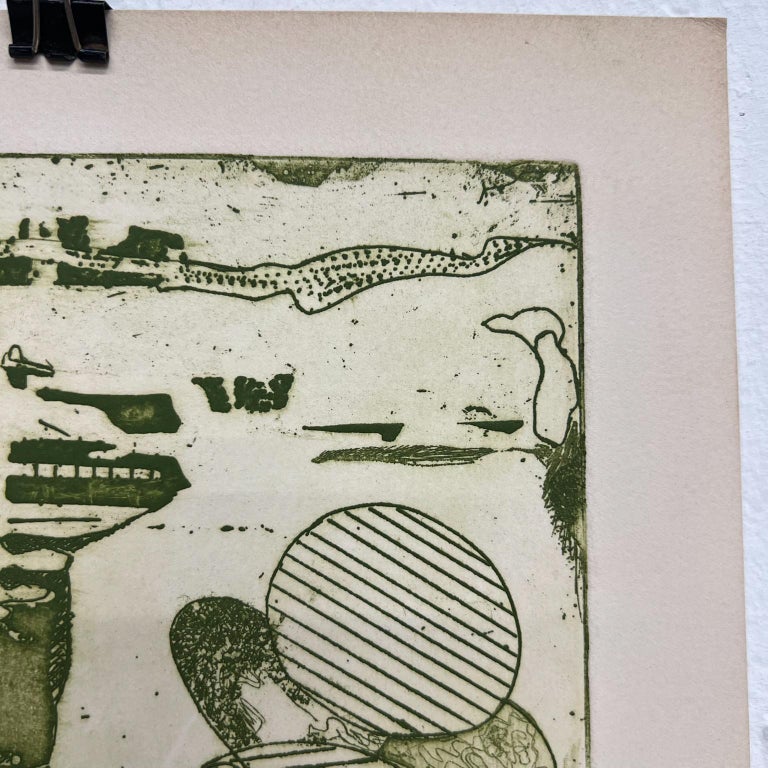 Mamie Troxell Organic Modern Abstract Artwork on Paper 1970s Signed For ...
