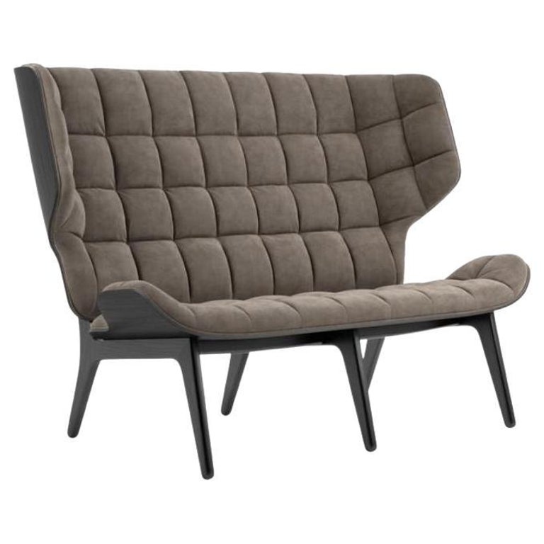 Mammoth Sofa in Black Oak Frame with Velvet Taupe 710 Upholstery For ...