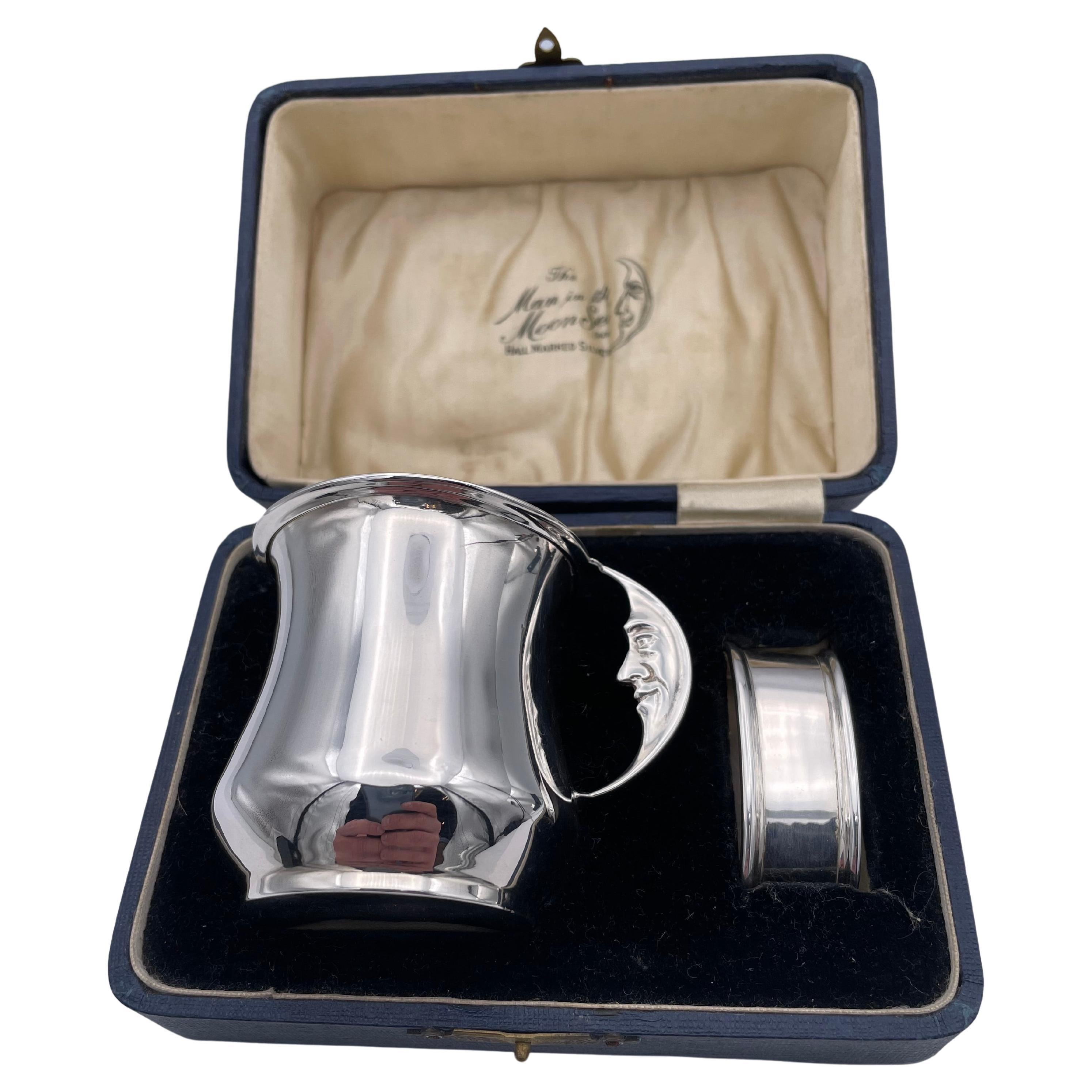 Tiffany and Co Sterling Silver Man in the Moon Baby Feeding Spoon with ...