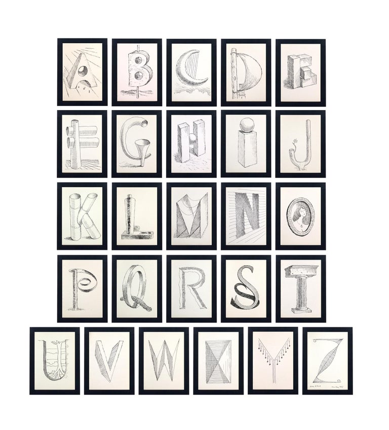 Man Ray Alphabet Prints Set of 26 For Sale at 1stDibs