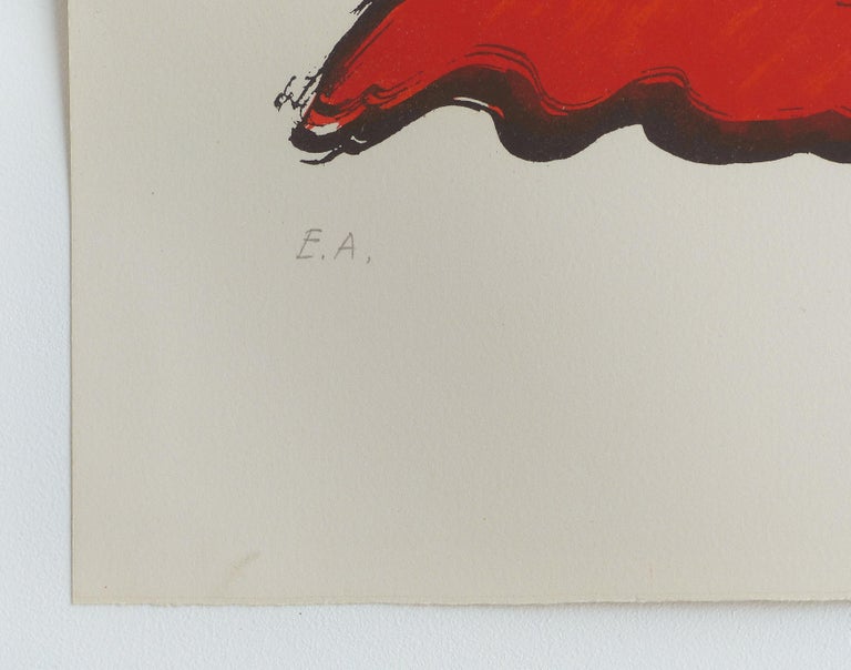 Man Ray Original Signed Color Lithograph "The Flame" Signed Artist's ...