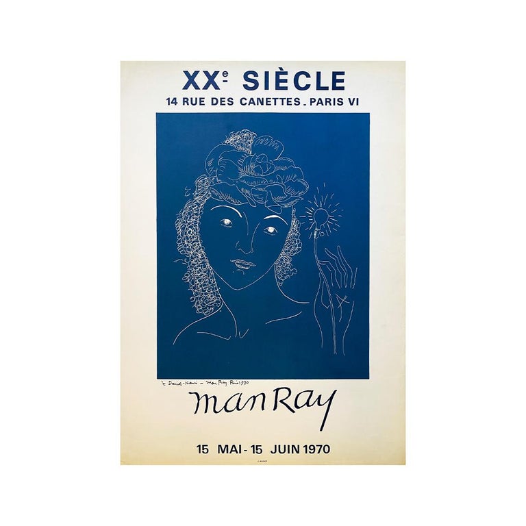 Man Ray – Originalplakat für die Ausstellung „Man Ray“ in Paris, 1970 ...