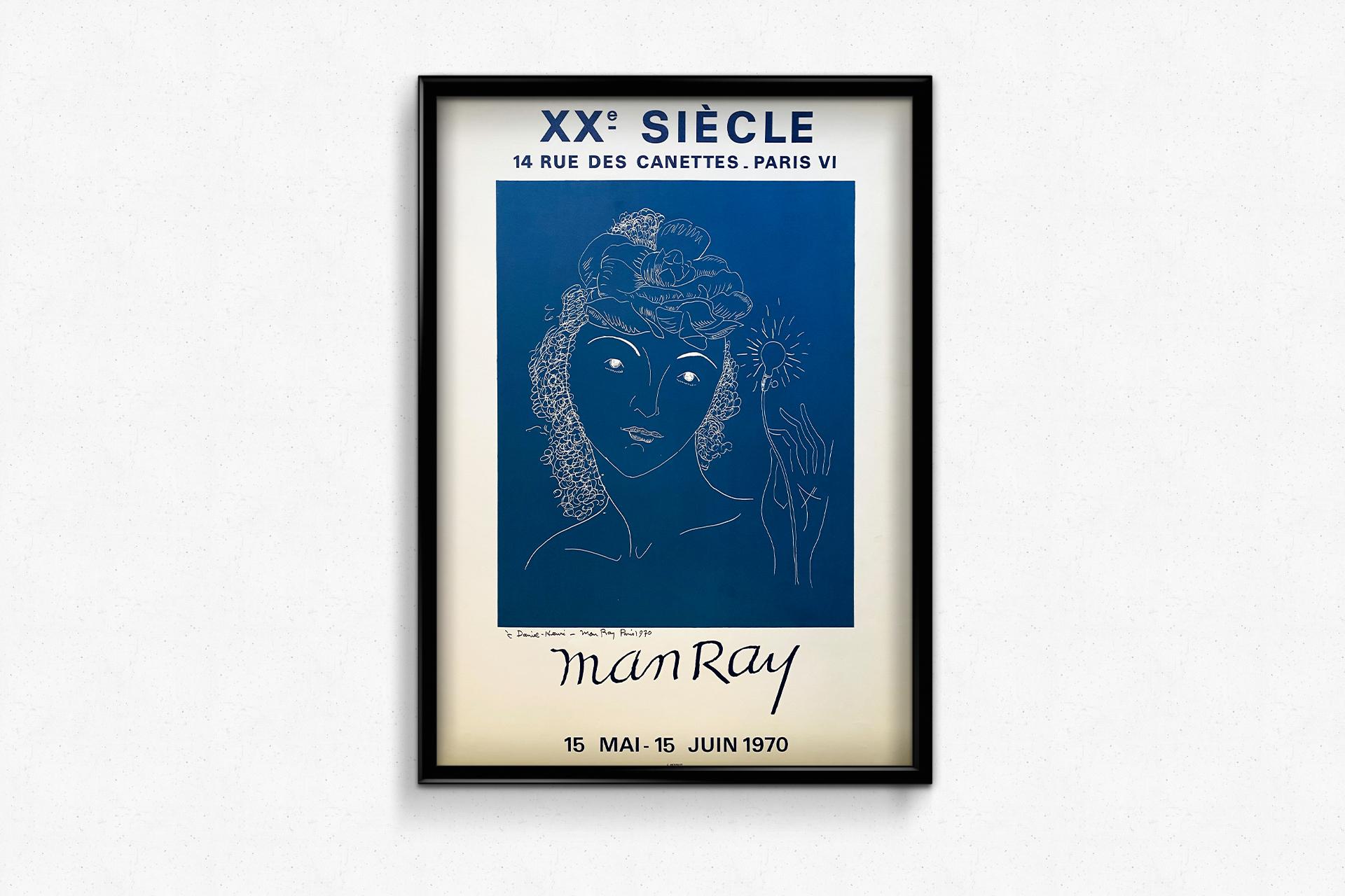 Man Ray - 1970 Original poster for the exhibition "Man Ray" in Paris at ...