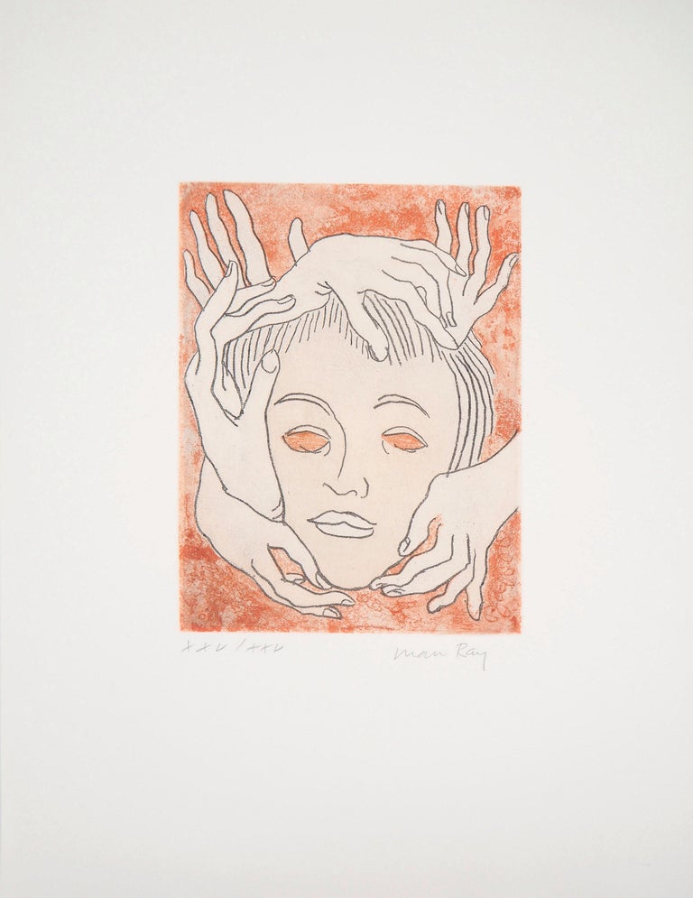 Man Ray - Masque et mains - eau-forte originale signée à la main en ...