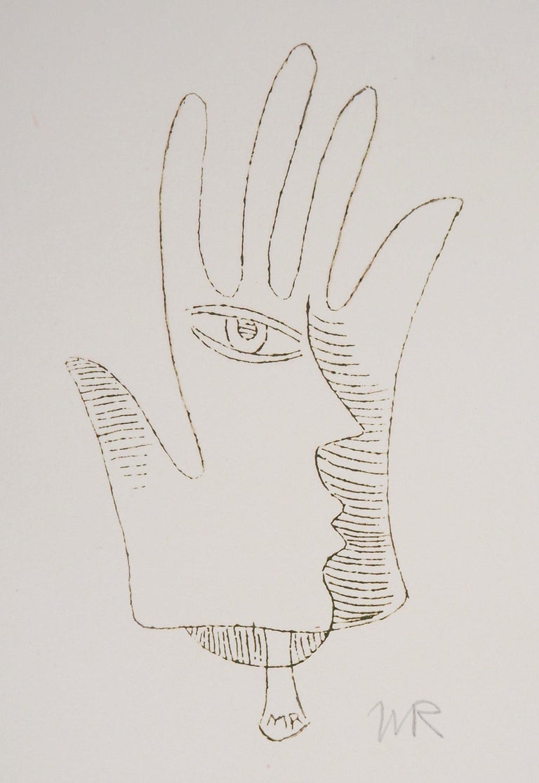 Man Ray - Surrealist Hand, 1969 - Original Handsigned Etching at 1stDibs