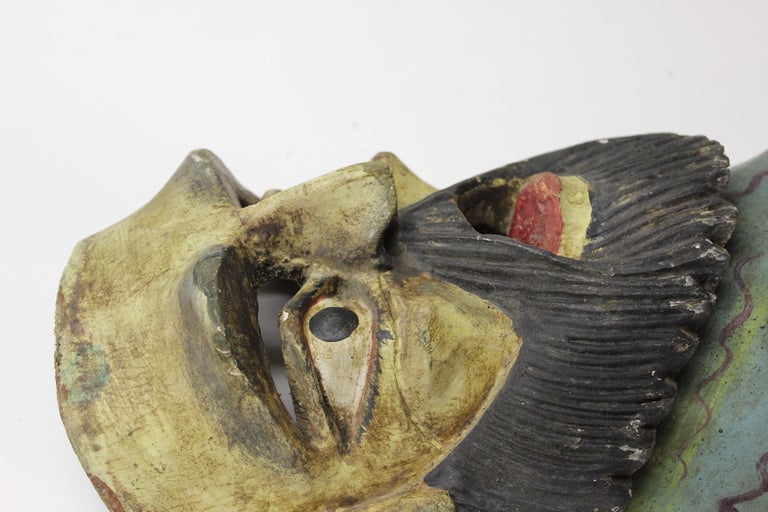 Man Reptile Wood Mask For Sale at 1stDibs