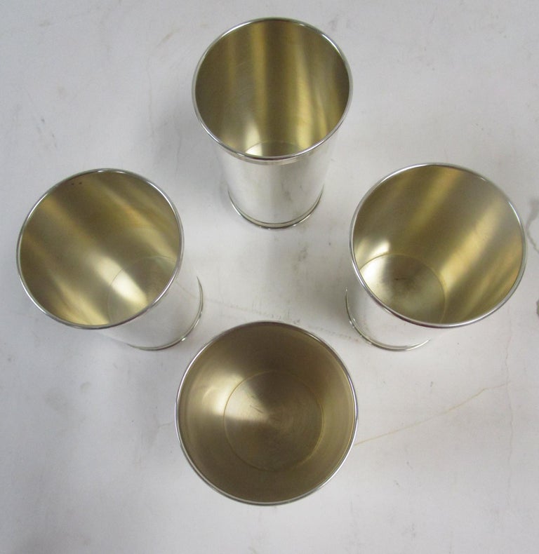 Manchester Silver Co. Set of 4 Mint Julep Cups, Mid-20th Century For ...