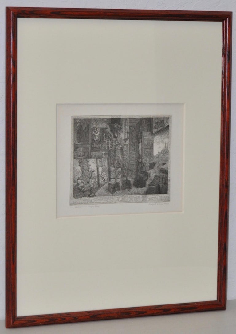 Manfred Sillner - Manfred Sillner "The Treasury of Regensburg" Etching ...