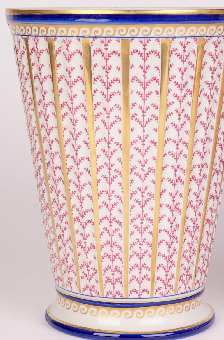 Mangani Italian Pair Large Impressive Porcelain Bucket Shaped Vases For ...