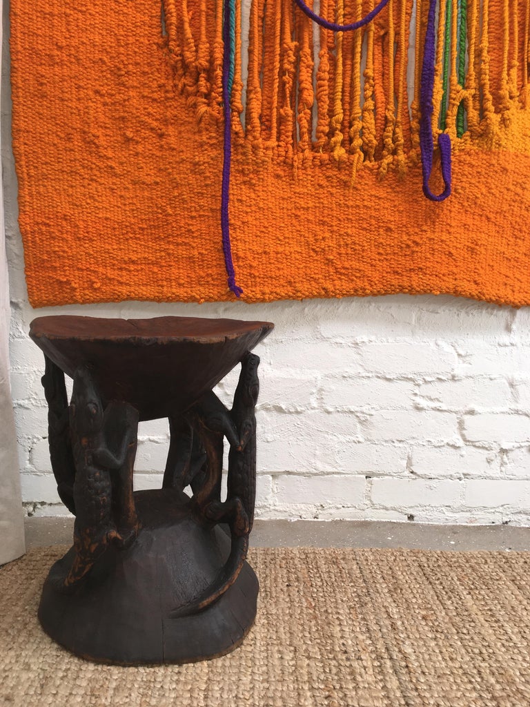 'Mango Fool' Signed Deanna Conti Large Wool Textile Wall Hanging 1970s ...