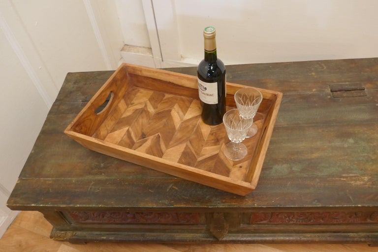 Mango Wood Indian Artisan Country Tray For Sale at 1stDibs