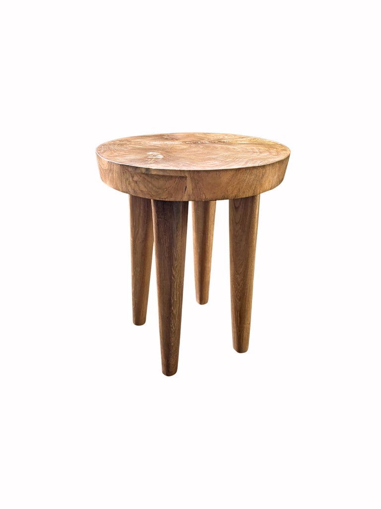 Mango Wood Stool Modern Organic For Sale at 1stDibs