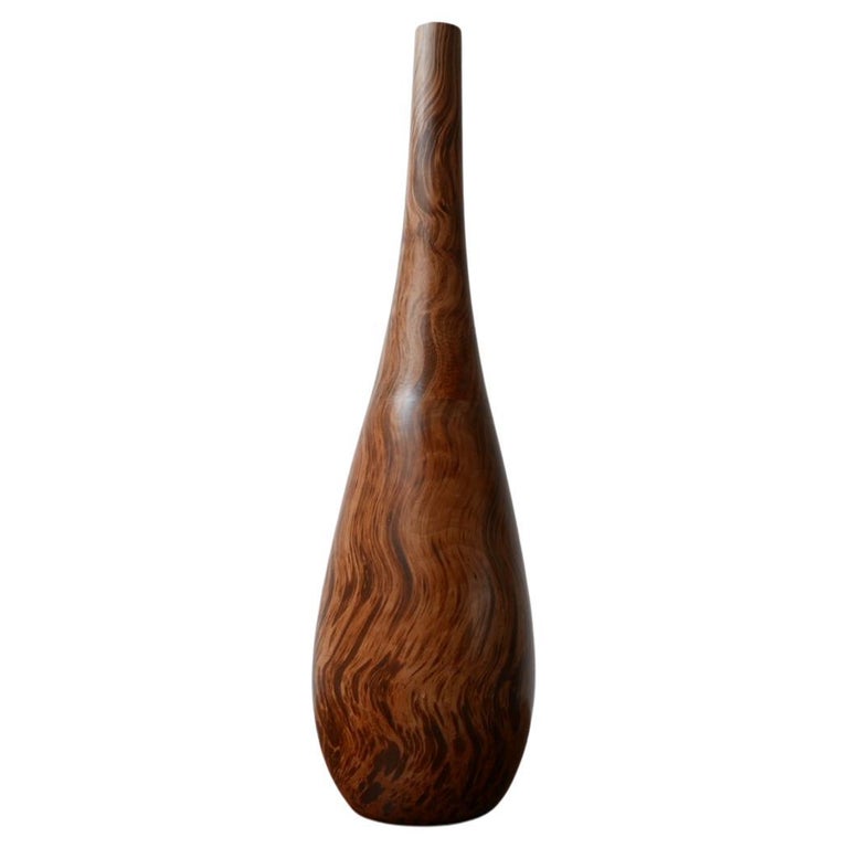 Mango Wood Tall Vase at 1stDibs