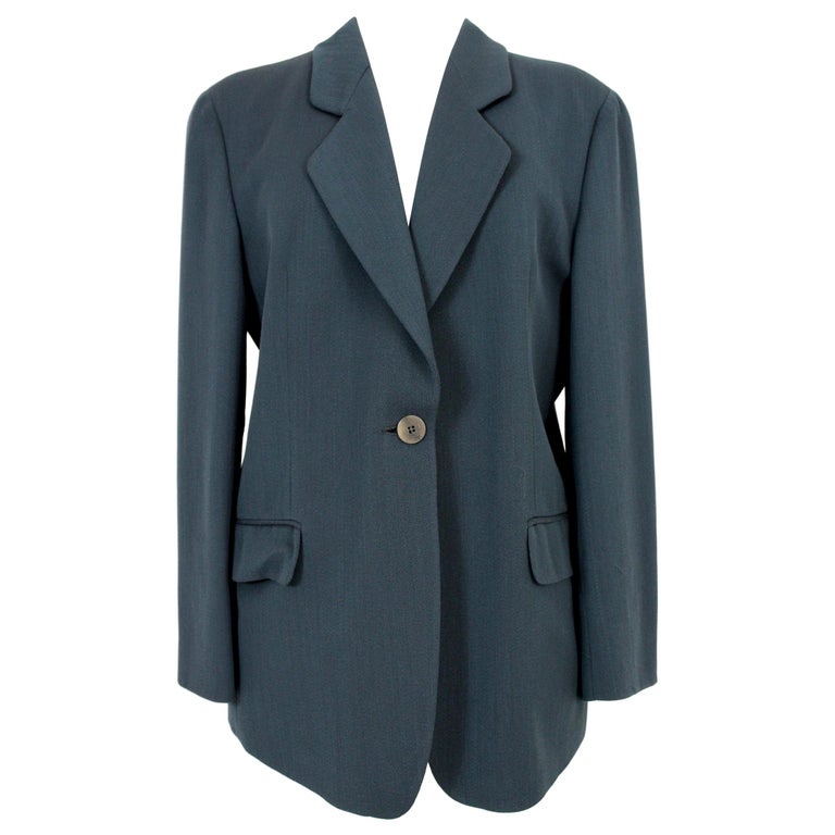 Mani by Armani Green Wool Classic Jacket For Sale at 1stDibs