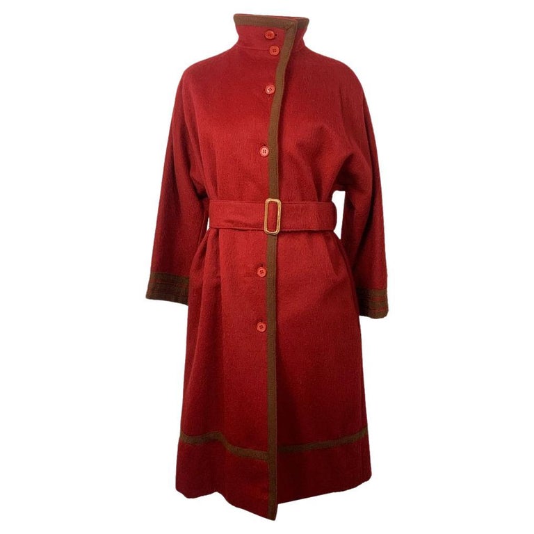 Mani Wool Coat in Red For Sale at 1stDibs
