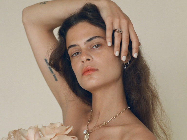 Maniamania Etherea Ring in 14k Gold with Rustic Grey Diamond and ...