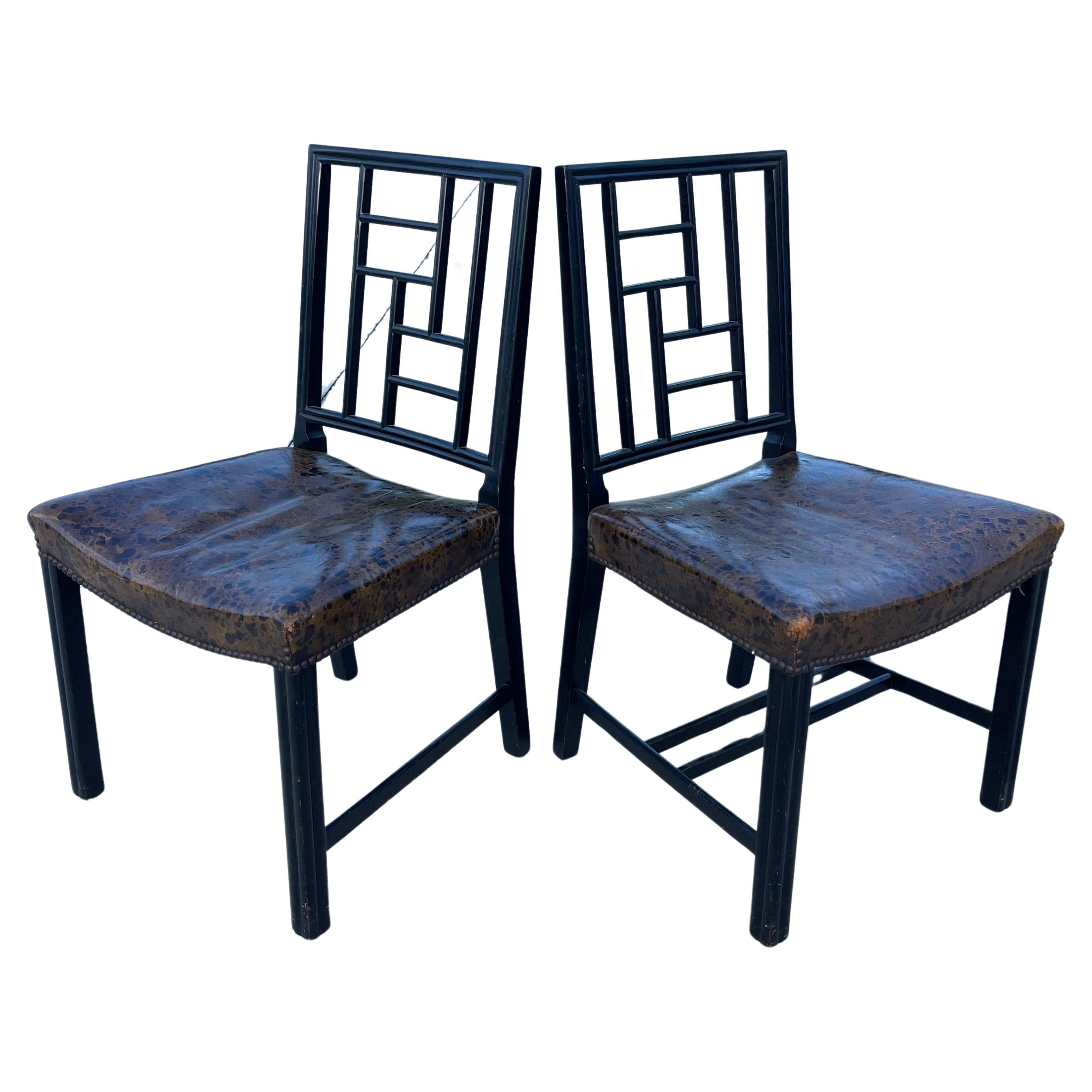 Set of Four Aesthetic Hall Chairs in the Manner of E W Godwin For Sale ...