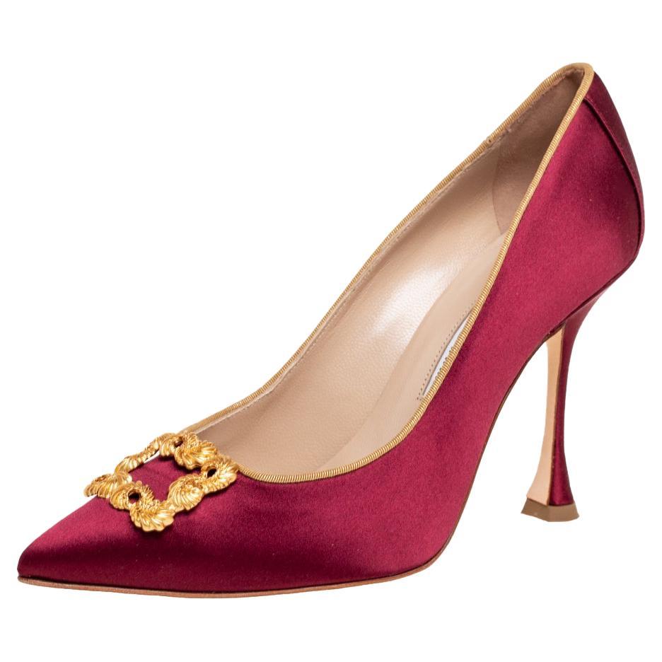 Manolo Blahnik Tan and Cream Pointed Slides with Wicker Detail For Sale ...