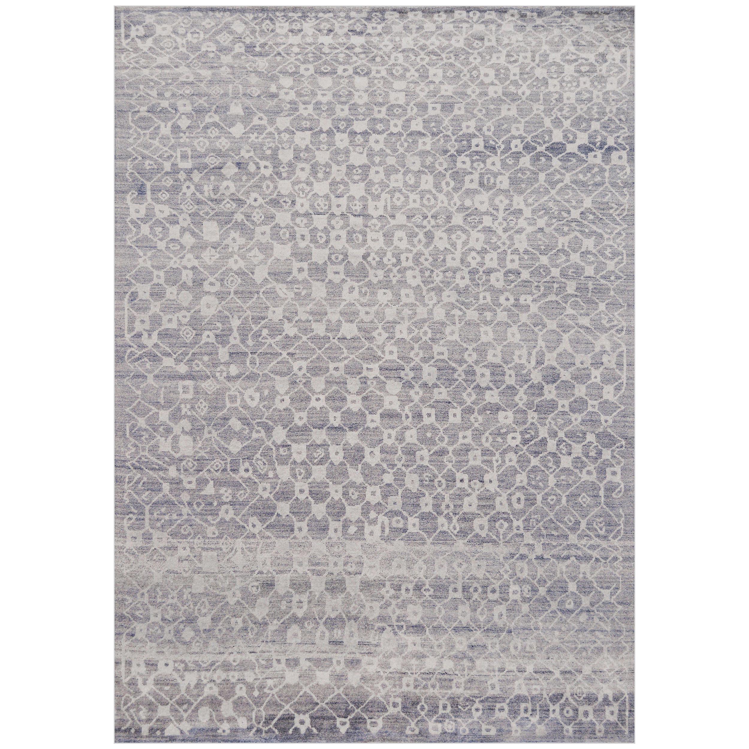 Mansour Modern Handwoven Moroccan Inspired Wool Rug For Sale at 1stDibs