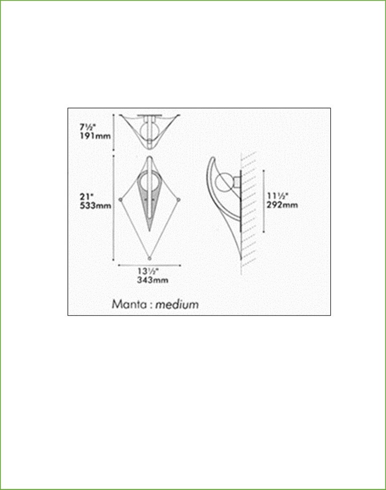 Manta Wall Sconce in Anodized Aluminum with Chain Mail Diffuser For ...