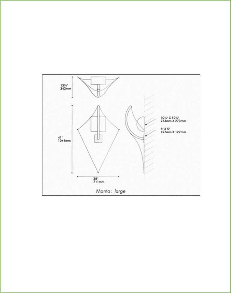 Manta Wall Sconce in Anodized Aluminum with Chain Mail Diffuser For ...